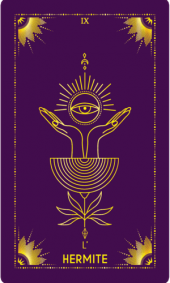 Carte L'HERMITE Du Tarot Arcanes Majeurs °9